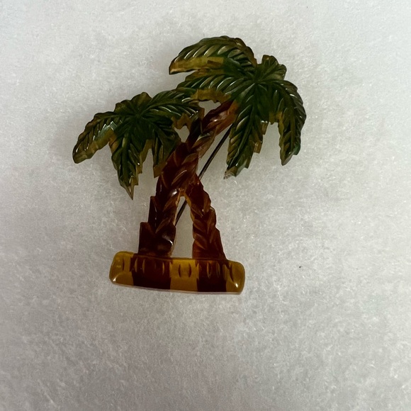 Jewelry | Vintage Bake Light Palm Tree Pin | Poshmark